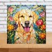 Yellow Labrador Ceramic Tile, Yellow Lab Decorative Tile, Yellow ...