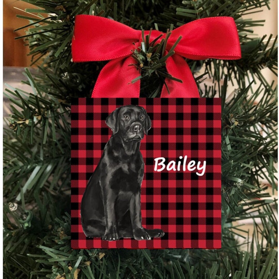 Black Labrador Ornament, Personalized Labrador Ornament, Personalized ...
