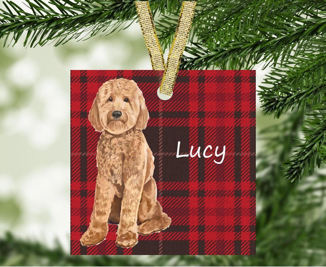 Goldendoodle Glass Ornament, Doodle Glass Ornament, Goldendoodle ...
