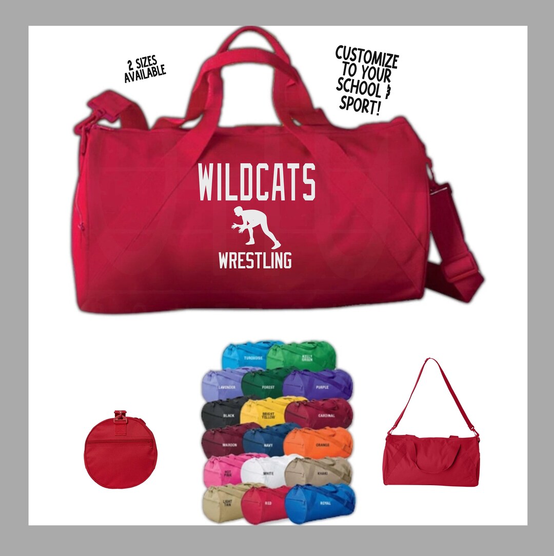 Custom Mascot Duffel Bag: Personalized Team Sports Gym Bag - Etsy