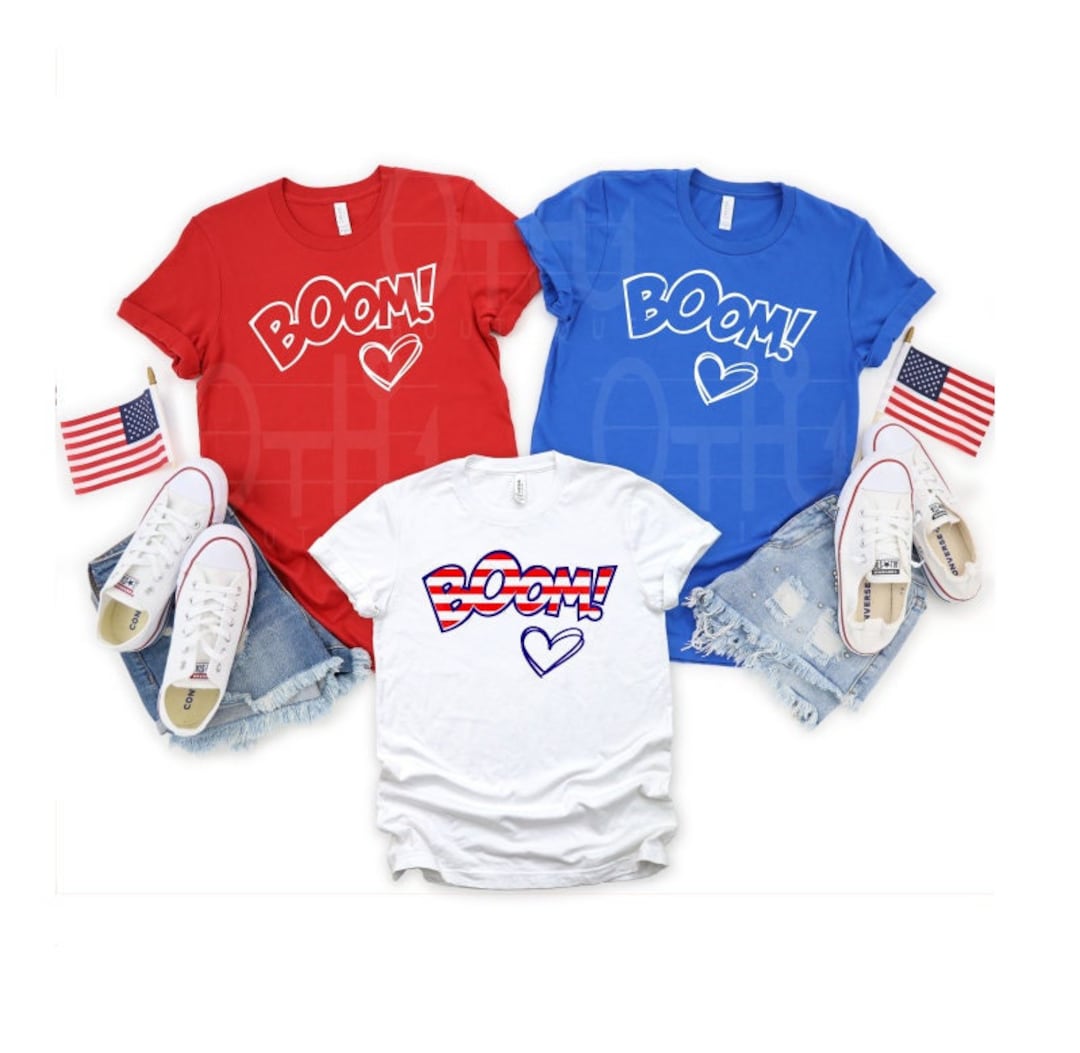 Boom Boom Shirt, Stars & Stripes Tee, July 4th Shirt, Independence Day ...