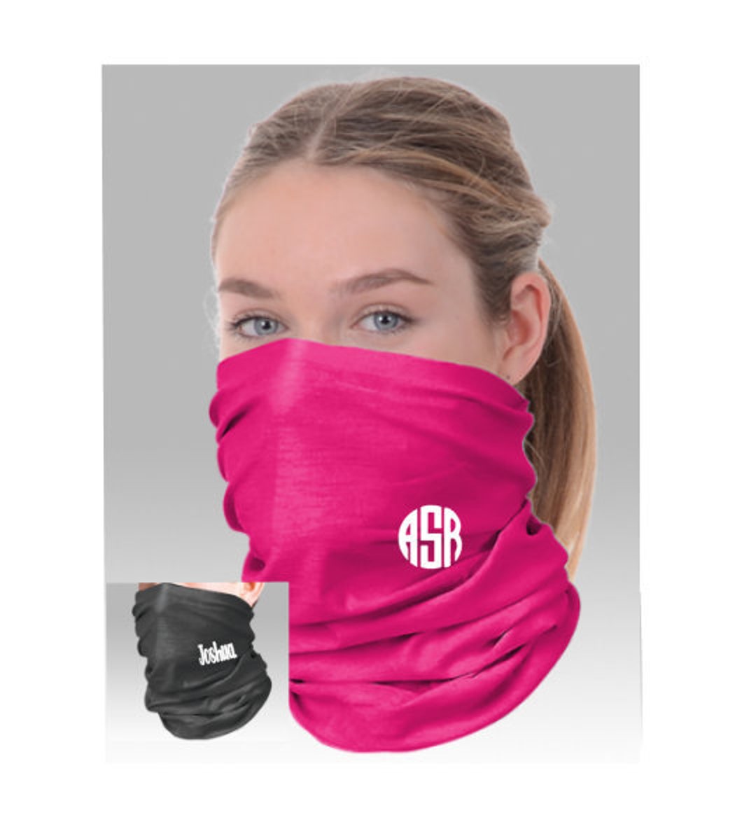 Face Covering, Face Gaiter, Gaiter Mask, Face Mask, Monogram Face Mask ...