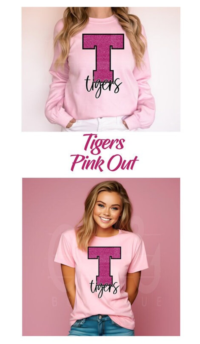 Custom Team Mascot Pink Out Shirt: Breast Cancer Awareness - Etsy