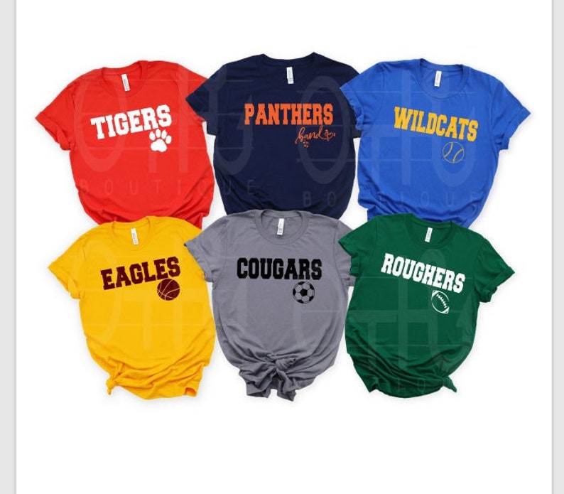 School Spirit T-shirt: Mascot Team Tee/hoodie - Etsy