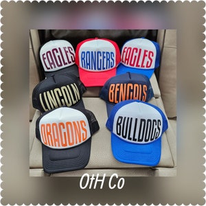 Team Logo Trucker Hat/team Spirit Trucker Hat/foam Trucker Hat/school ...