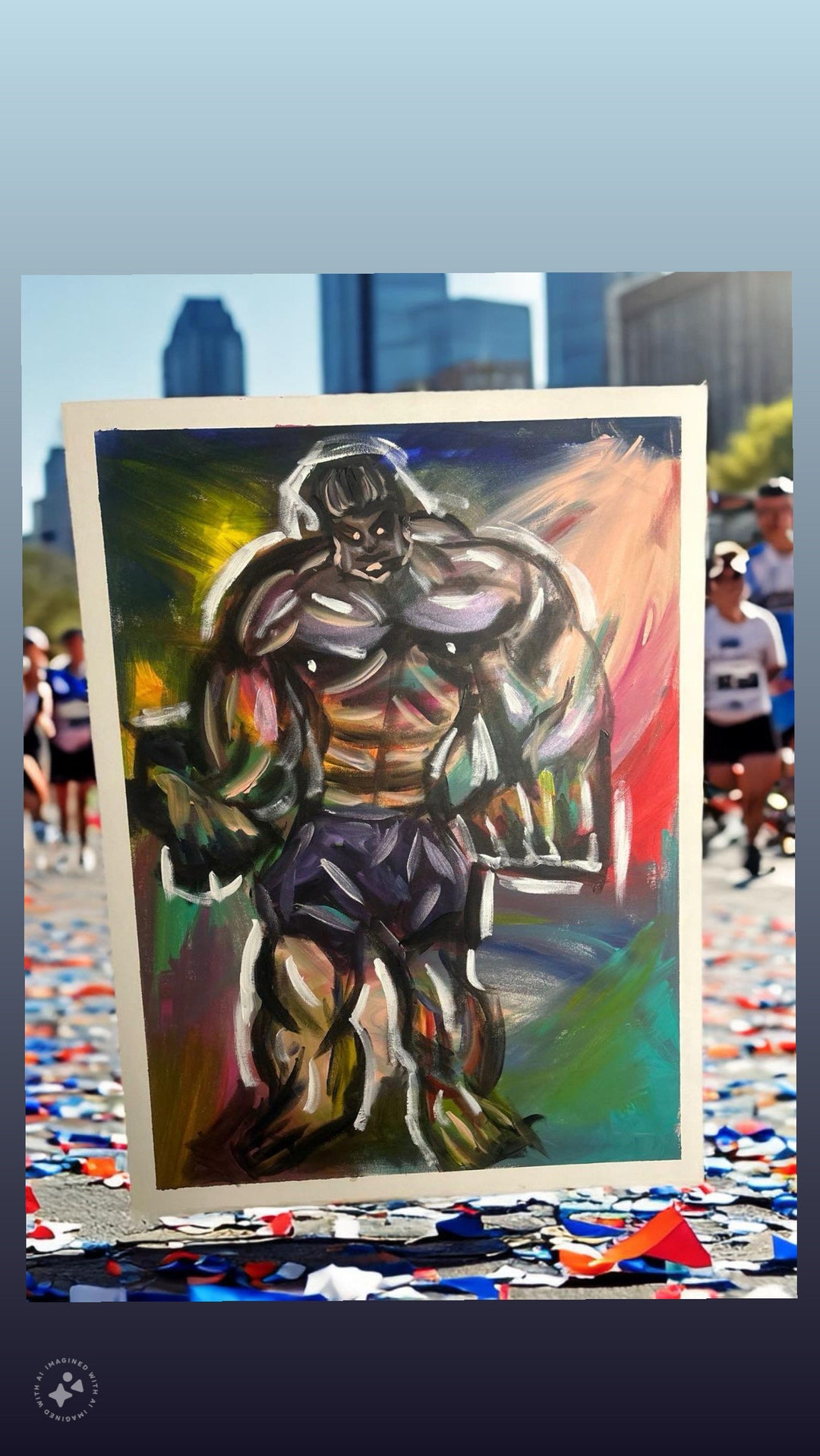 Abstract Incredible Hulk Inspired 30x40 Acrylic Painting Gallery ...