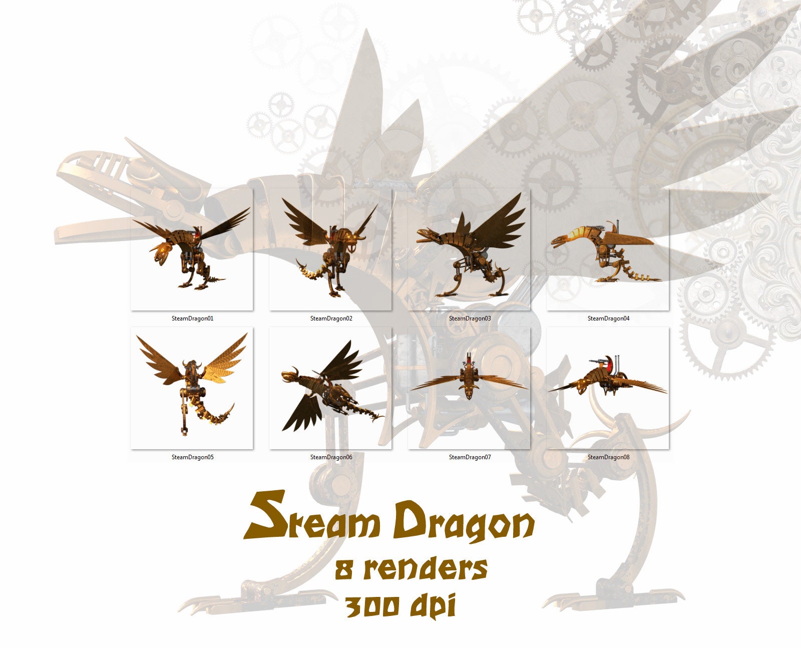 Steam Dragon Dragon Clipart Dragon Overlay - Etsy Canada