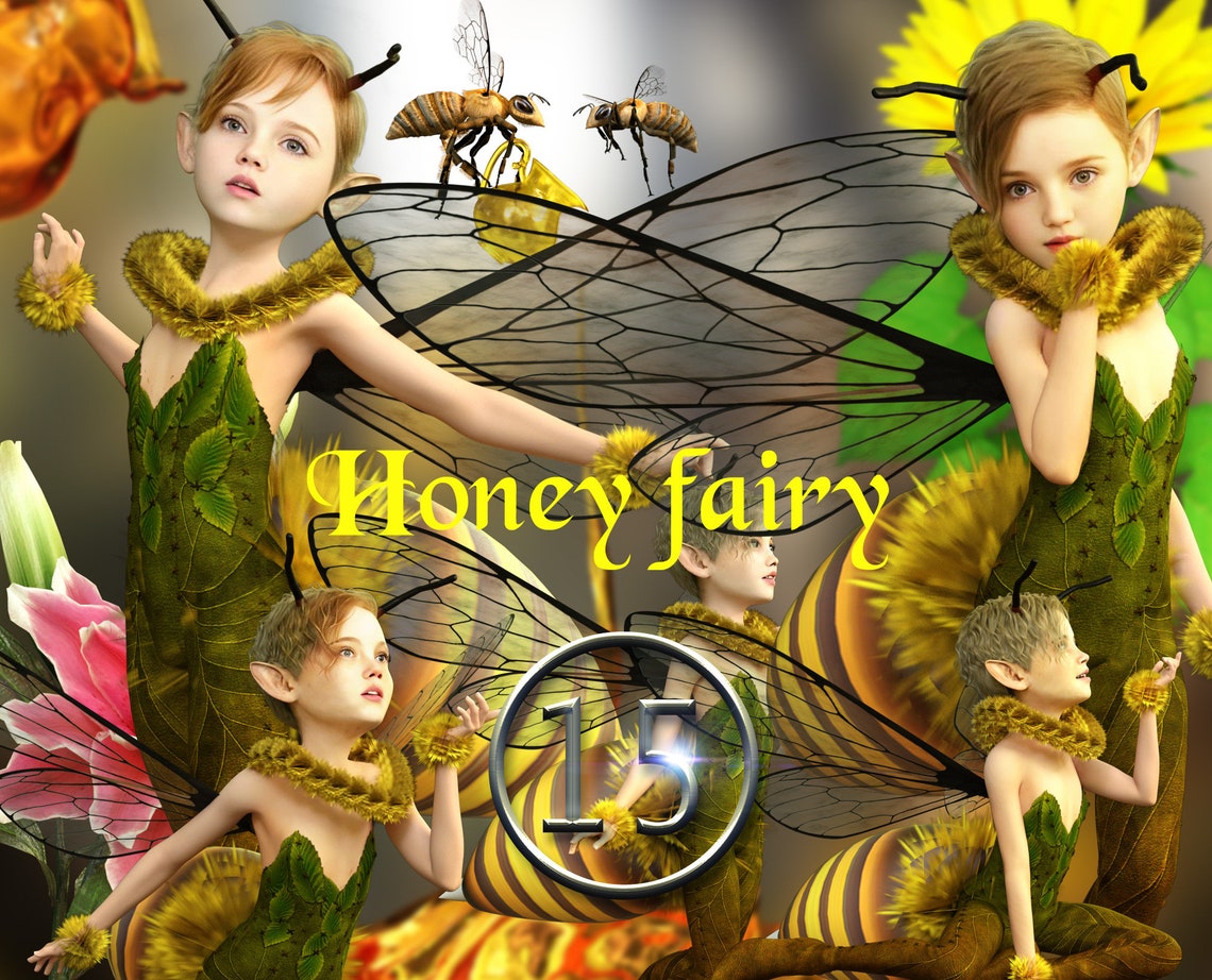 Honey Fairy 15 Renders Png Fairies Overlay - Etsy