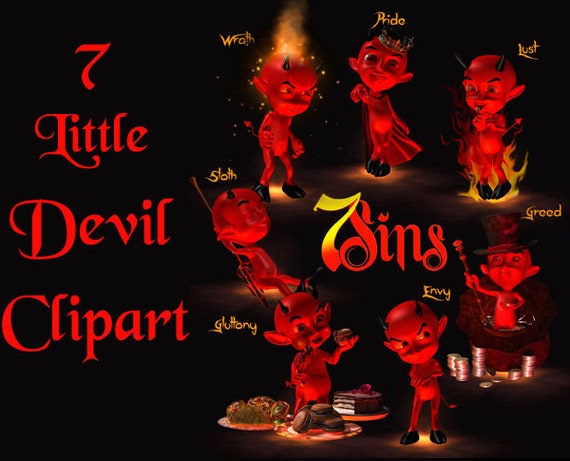 7 Cute Little Devils Devil Clipart - Etsy Finland