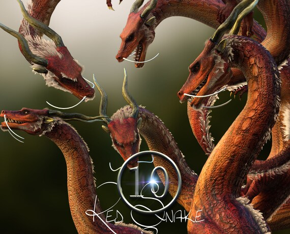 Red Snake Red Dragon Dragon Clipart | Etsy