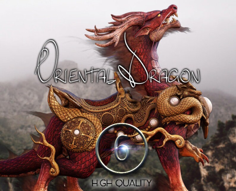 Oriental dragon overlay dragon png Dragon clipart | Etsy