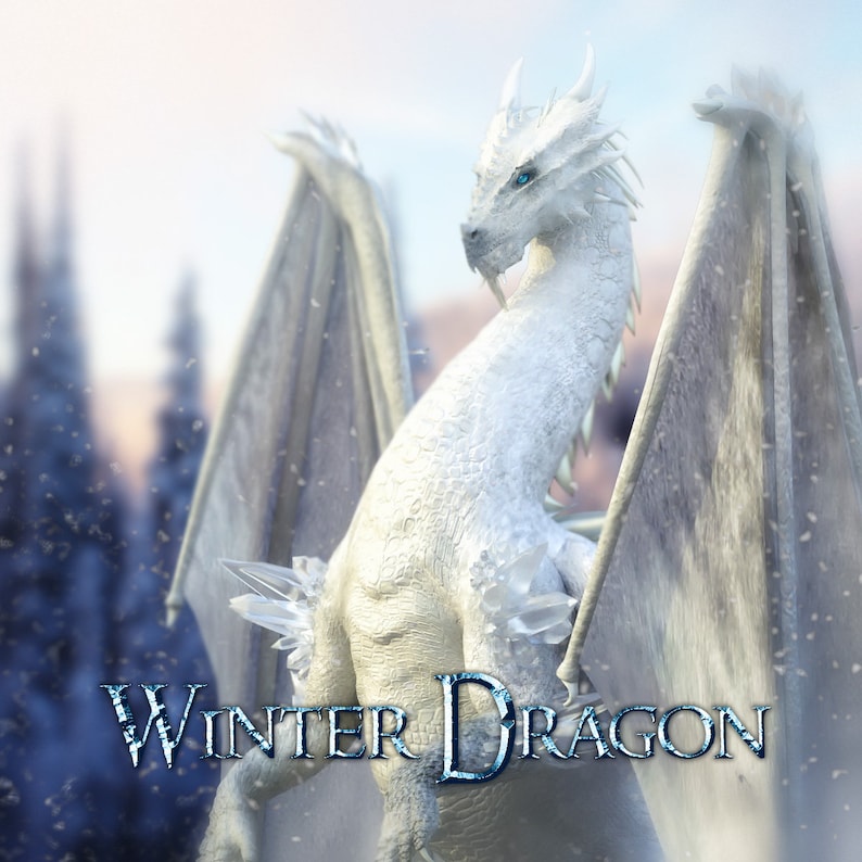 8 Winter Dragon. White Dragon Overlays Snow Dragons Clipart - Etsy Canada