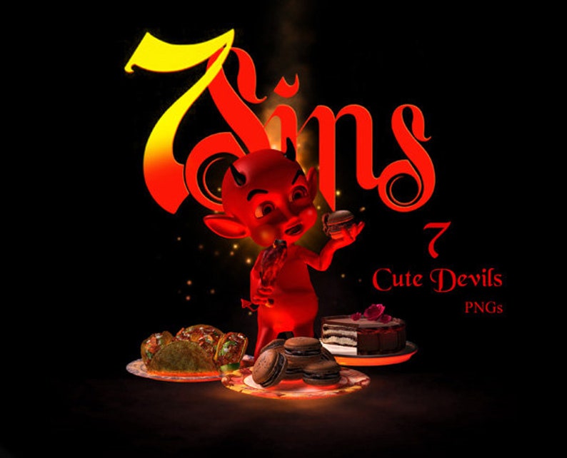 7 Cute Little Devils Devil Clipart - Etsy