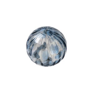 Slate Blue Flurry | Blue & White | Set of 6 | Handblown Glass Ornament ...