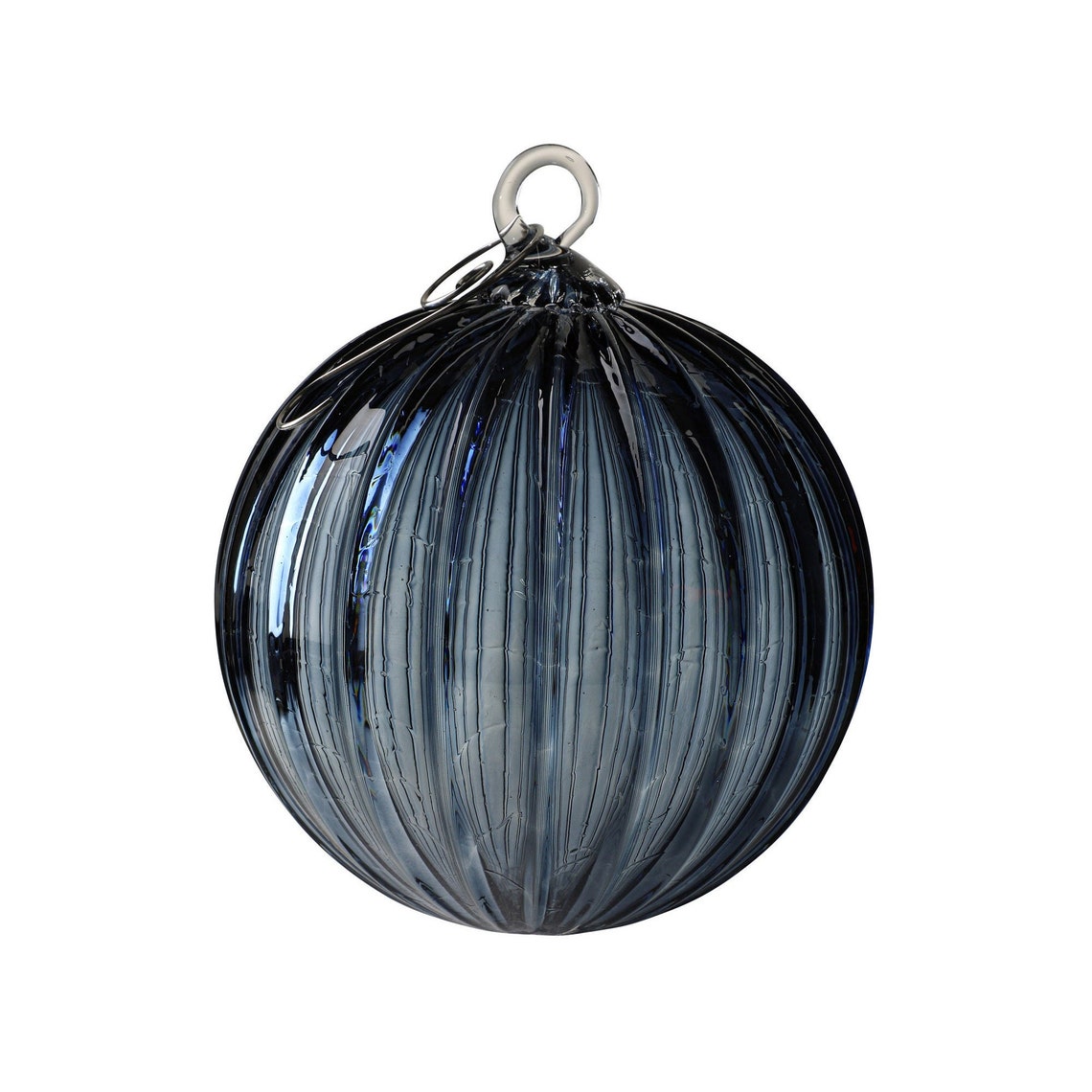 Slate Blue | Set of 6 | Handblown Glass Ornament | Handmade in CA | Sun ...