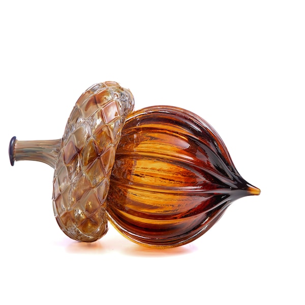 Glass Acorns - Etsy