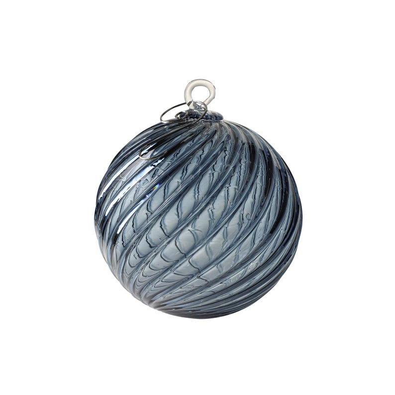 Slate Blue | Set of 6 | Handblown Glass Ornament | Handmade in CA | Sun ...