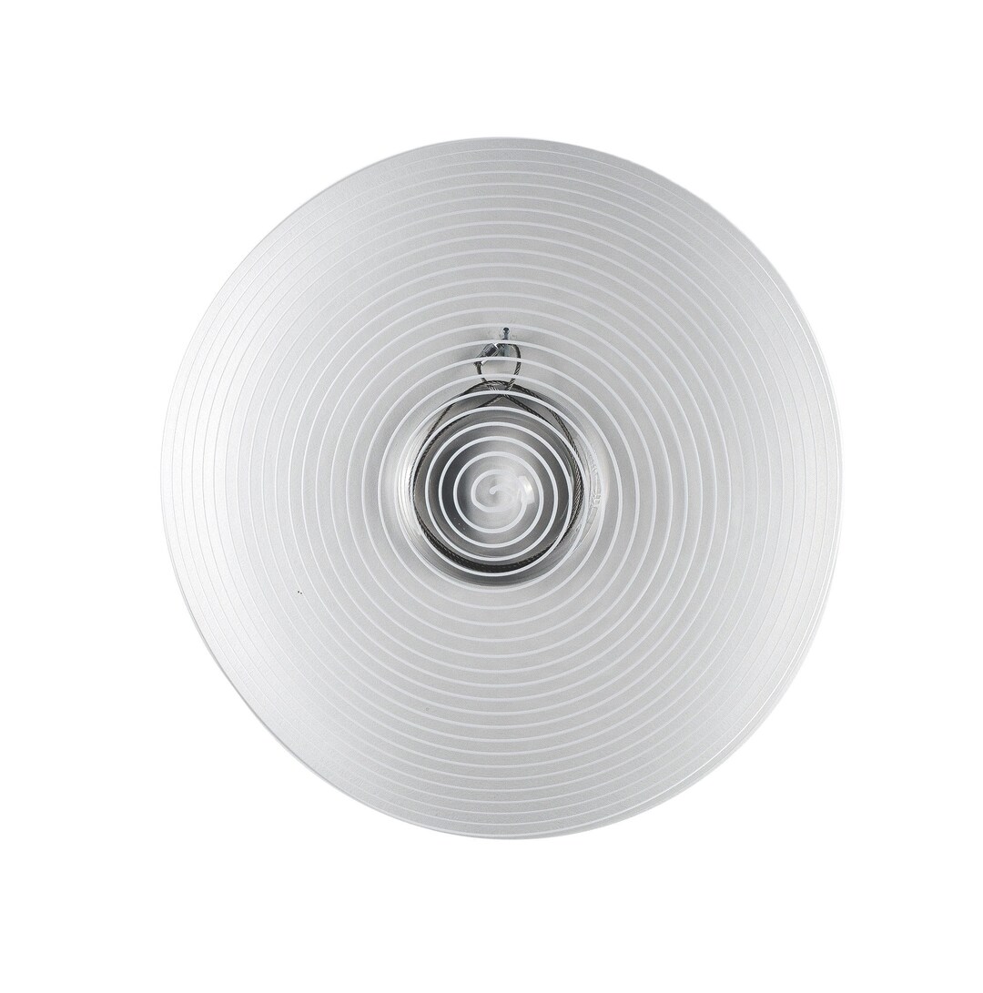 Clear Spiral Rondel, Blown Glass Wall Art, Hand-blown Wall Plate, Glass ...