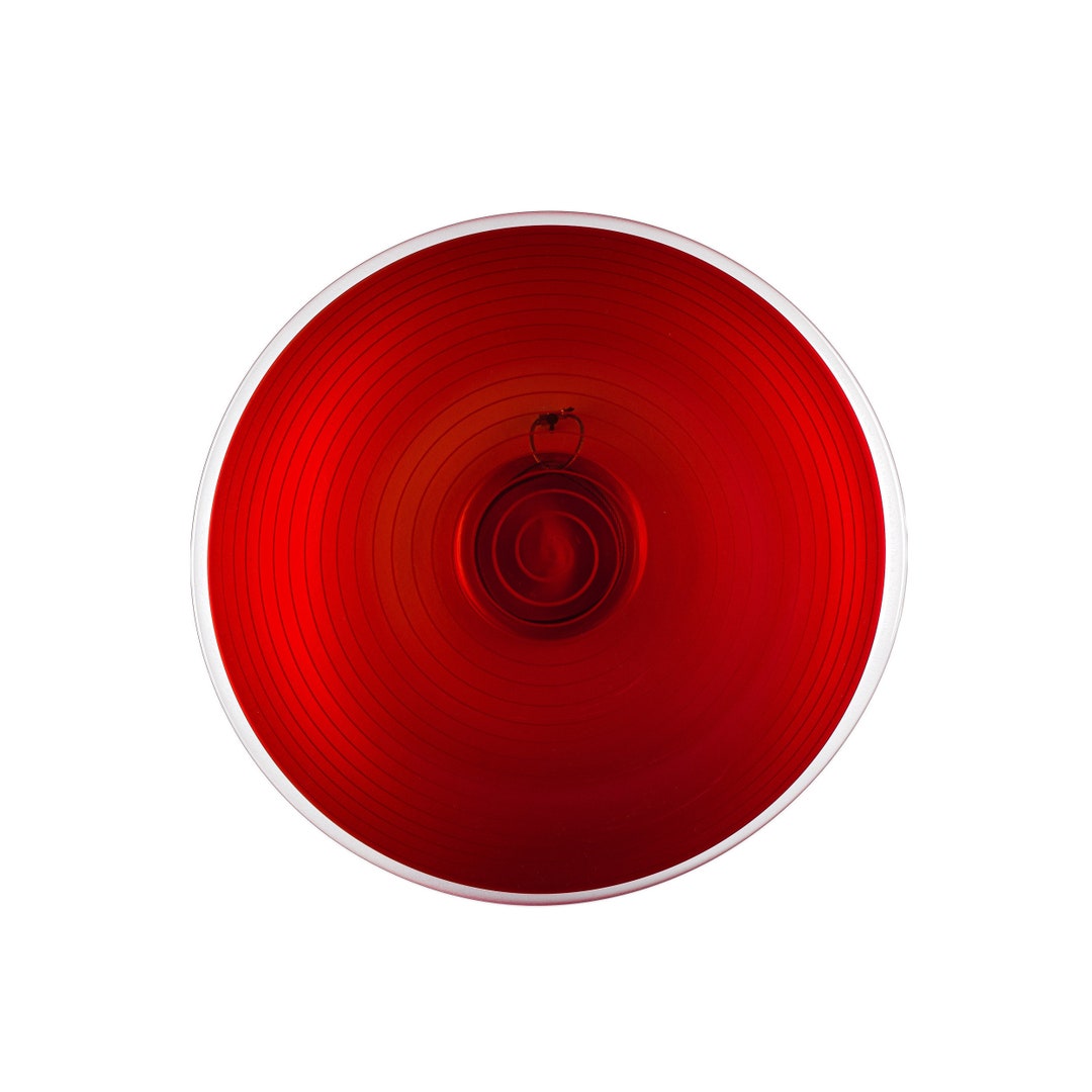 Scarlet Red | Handblown Glass Rondel | Handmade in CA | Wall Art ...