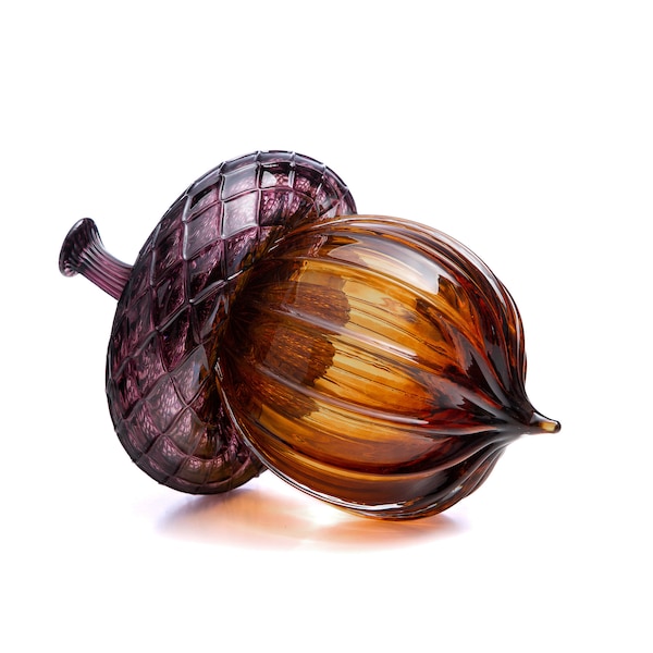 Glass Acorn - Etsy