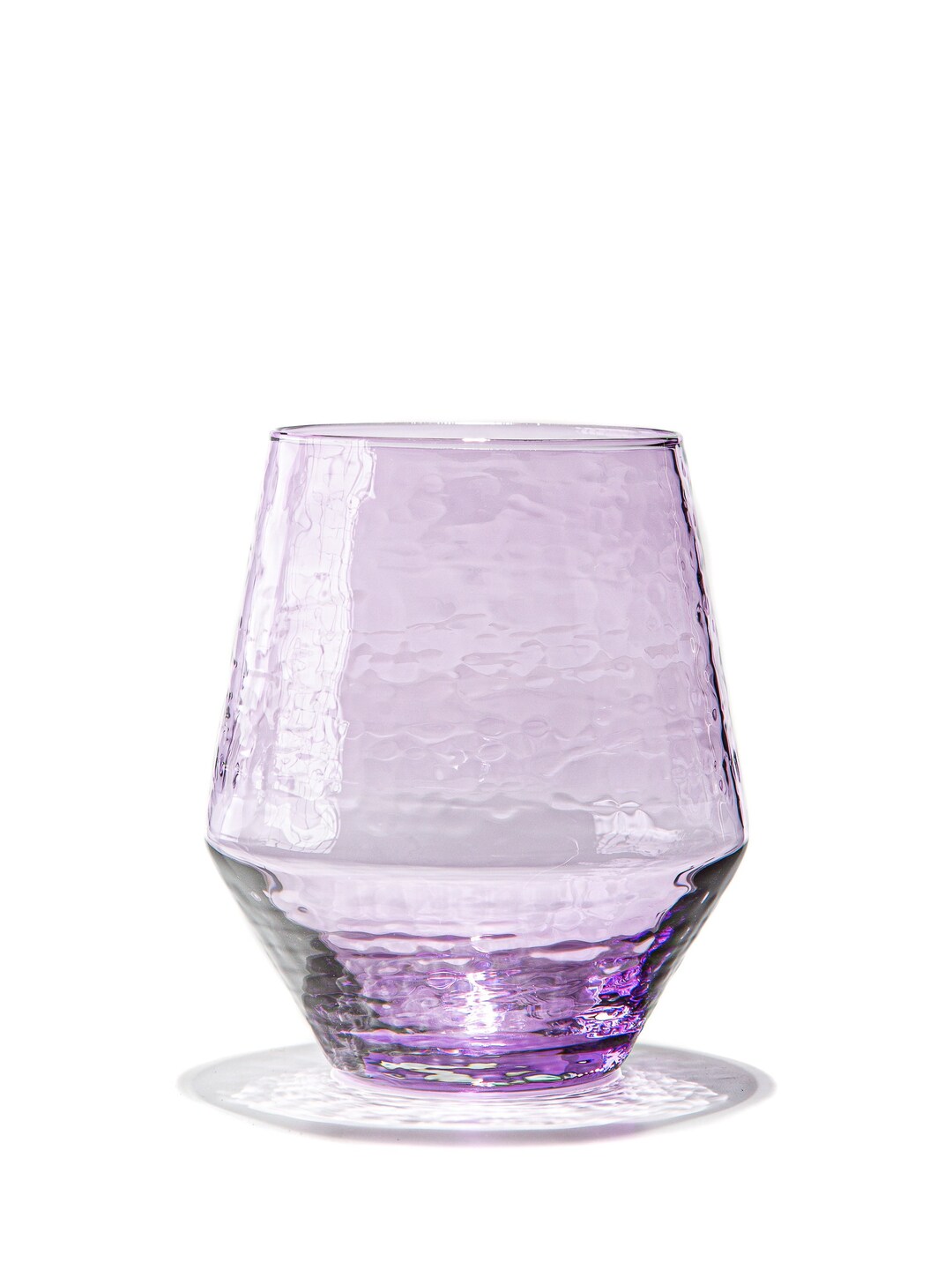 LAVENDER - Purple | Sparkling Stemless Handblown Glassware | Handmade ...