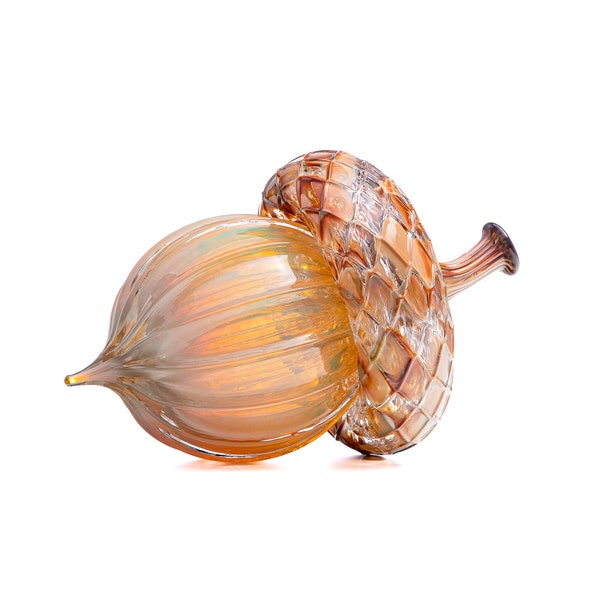 Glass Acorn Etsy