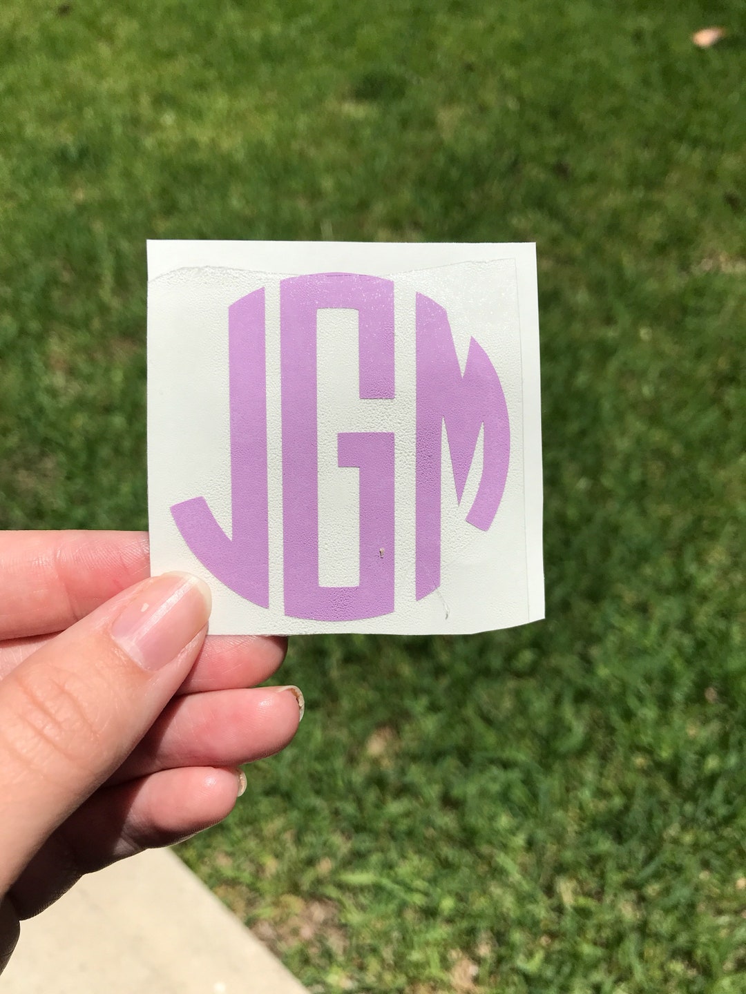 Monogram Decal / Circle Monogram Pop Socket Decal / Monogram Cup Decal ...