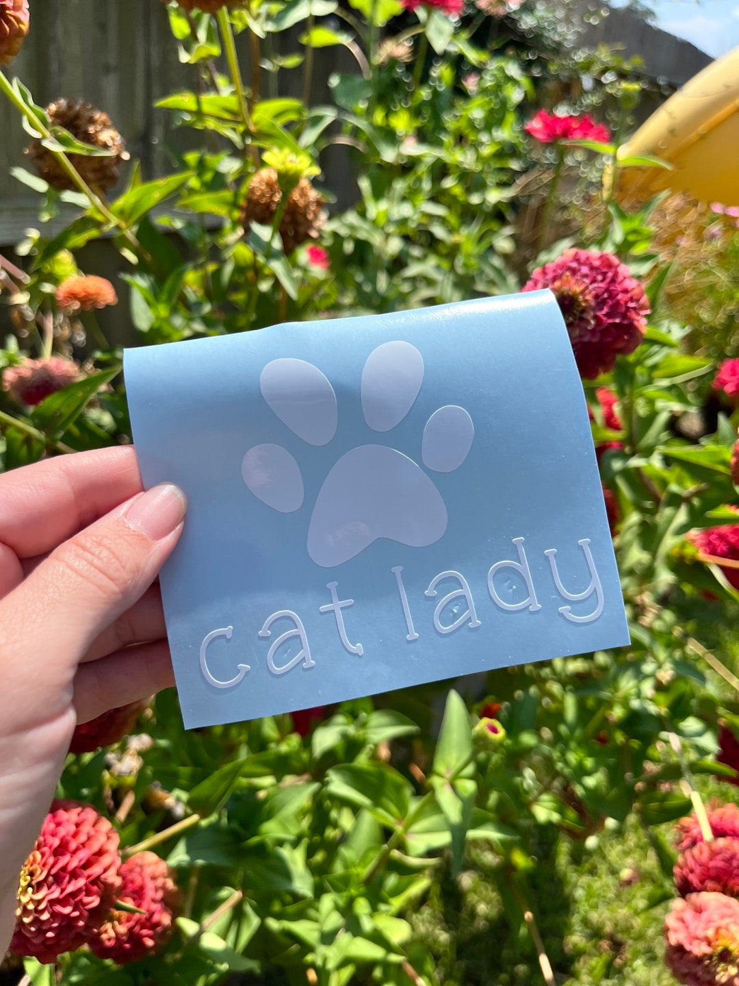 Cat Lady Decal / Cat Lady / Laptop Decal / Car Window Decal - Etsy