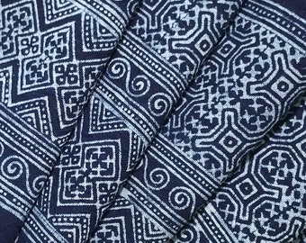 Indigo batik fabric | Etsy