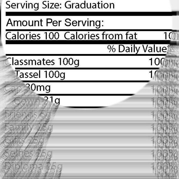 Graduation Nutrition Label - Etsy
