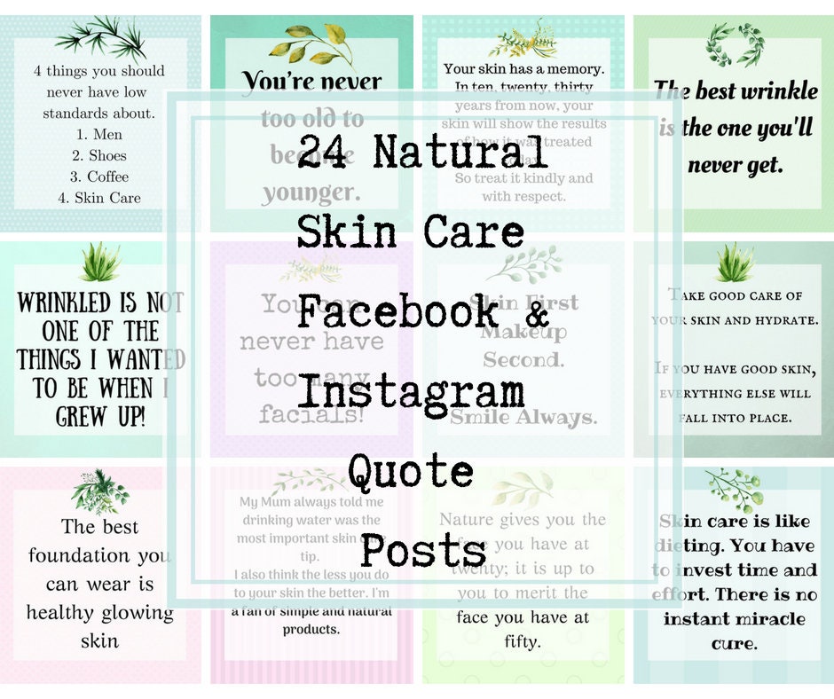Social Media Images - Natural Skin Care - Facebook / Instagram Posts ...