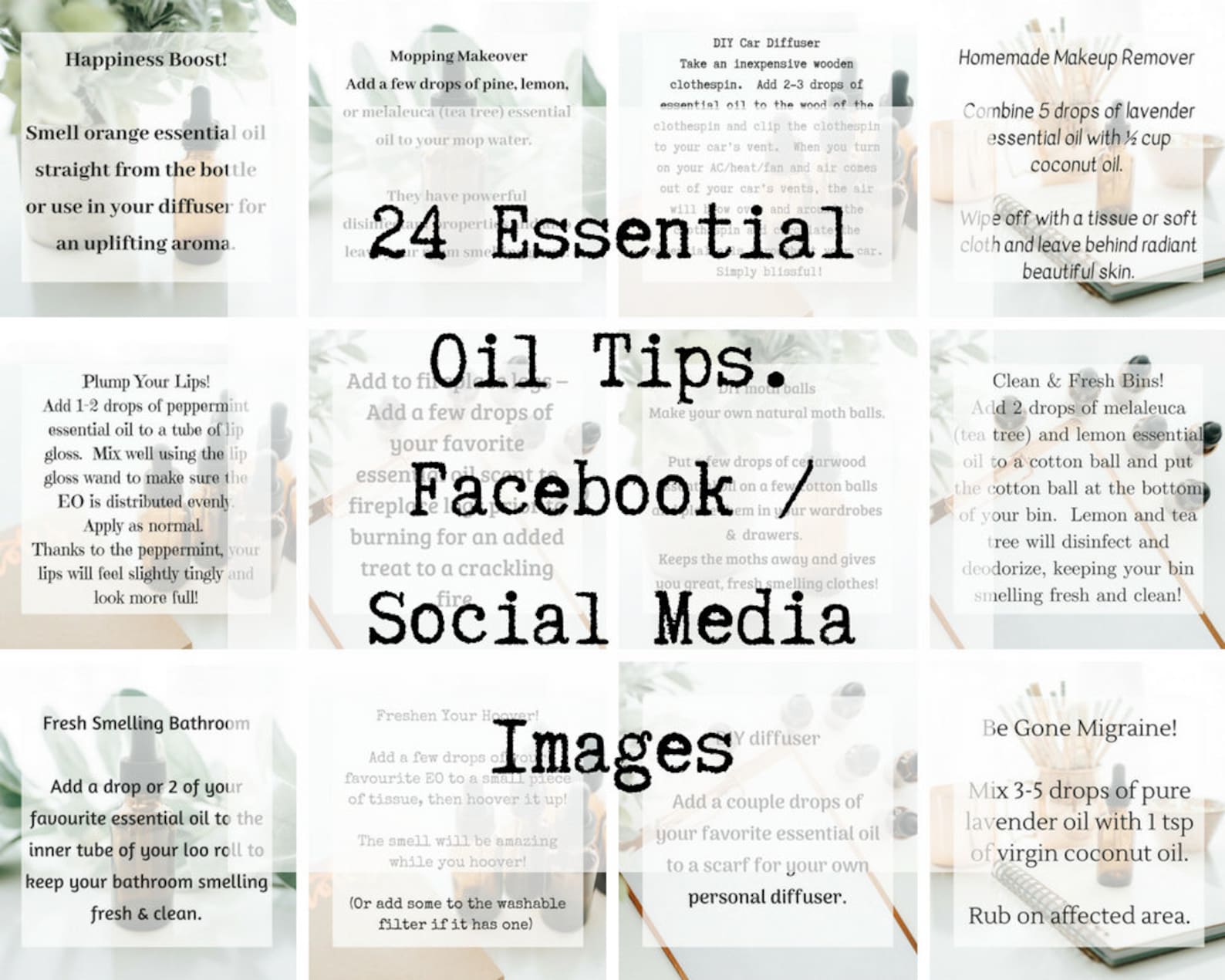 Social Media Images - Essential Oils Tips + Tricks - Facebook Posts ...