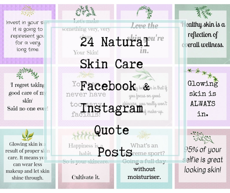 Social Media Images - Natural Skin Care - Facebook / Instagram Posts ...