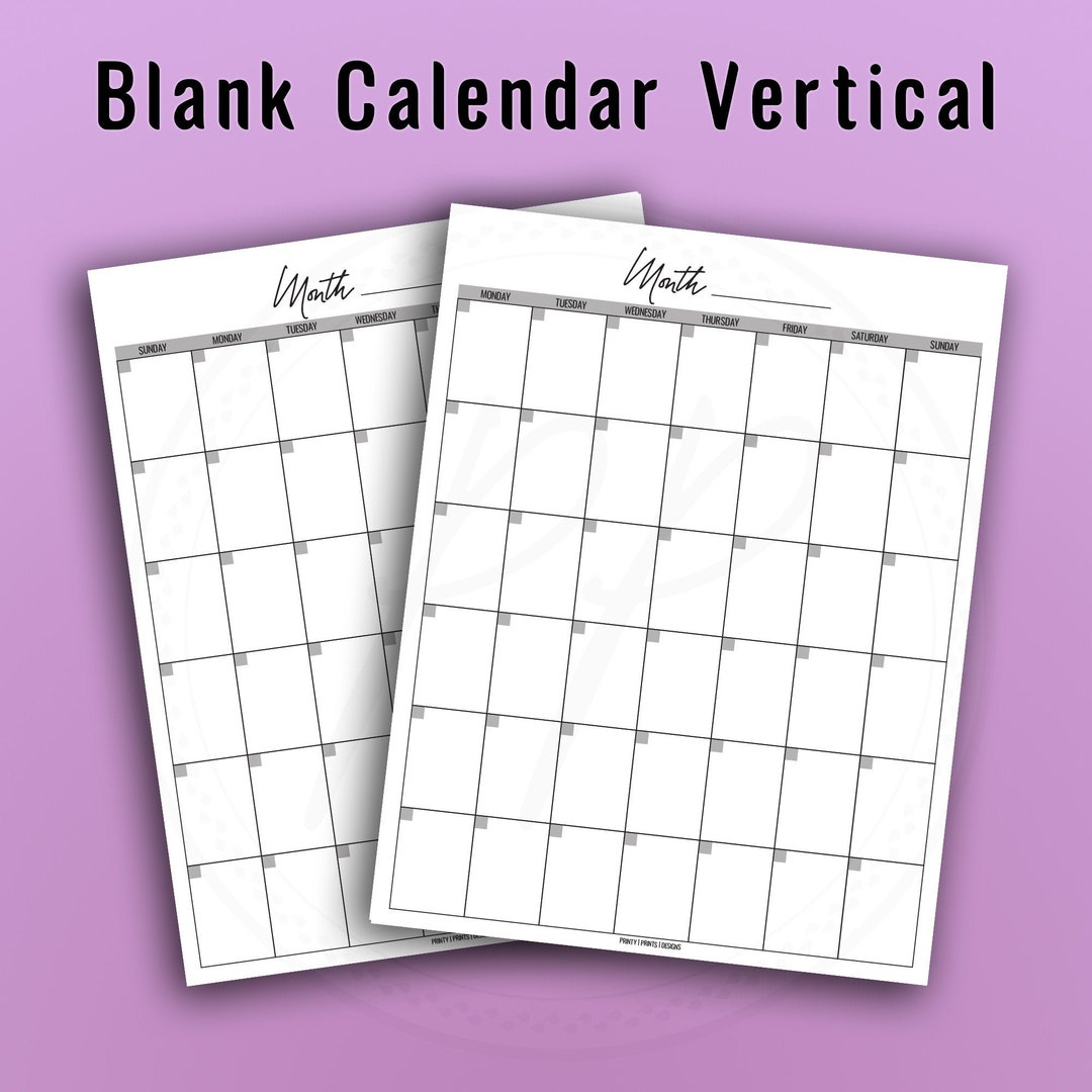 Blank 2022 Calendar 2022 Print 2022 Monthly Planner Yearly Printable ...