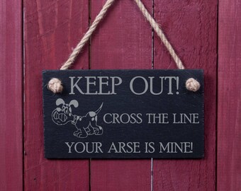 Funny Keep Out Signs - Etsy UK