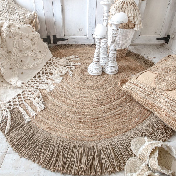 Round Boho Rug - Etsy