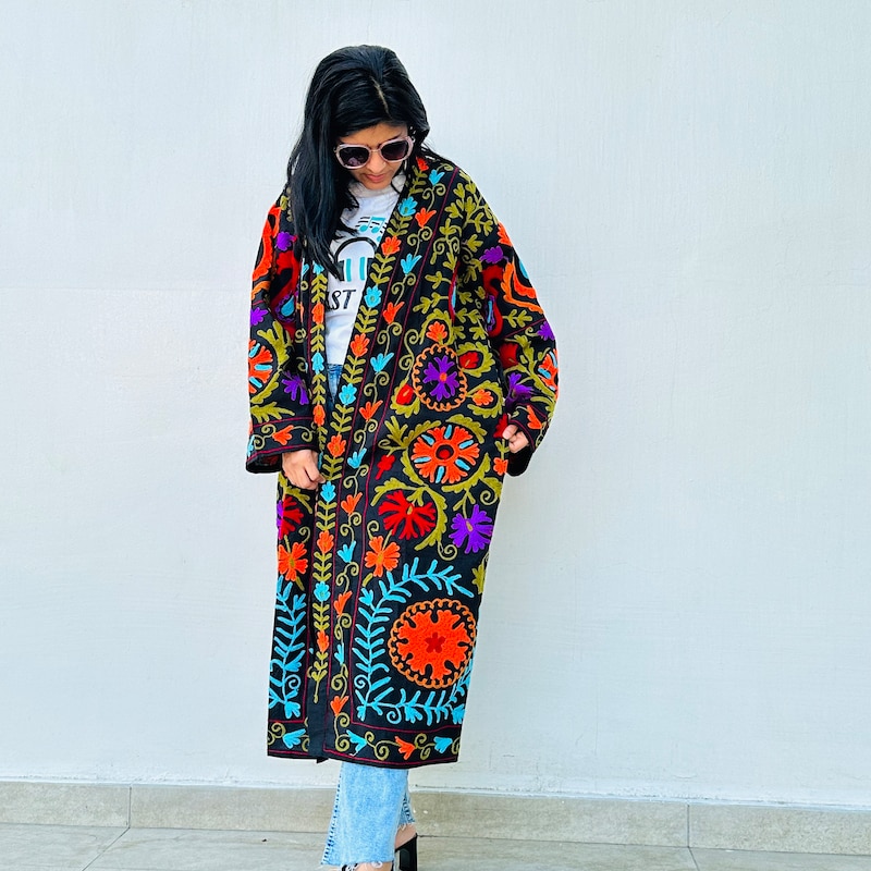 Embroidered Coat - Etsy