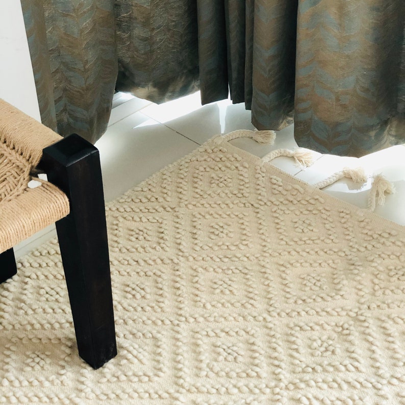 Scandinavian Natural Rug Hygge Minimalist Bedroom Rug - Etsy