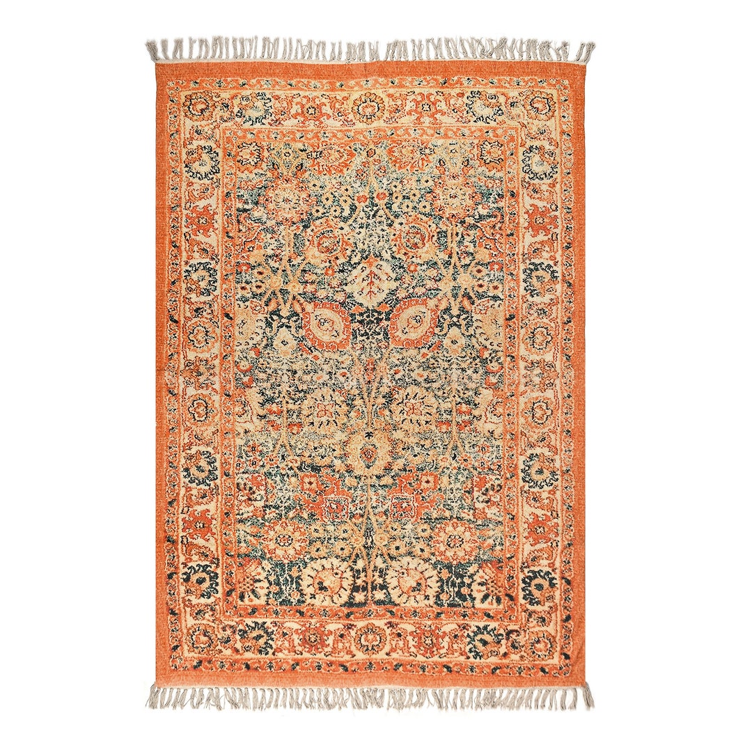 Vintage Style Rug, Patterned Cotton Rug, Living Room Rug, Bohemian Rug ...