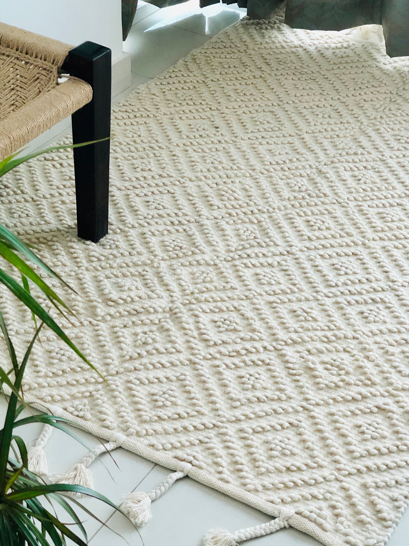 Scandinavian Natural Rug Hygge Minimalist Bedroom Rug - Etsy