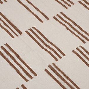 Brown Stripes Scandinavian Rug: Handwoven Cotton Boho Carpet - Etsy