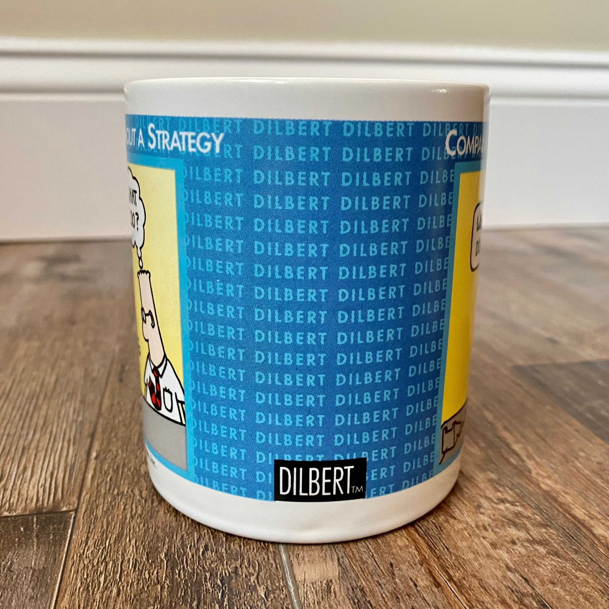 Vintage Dilbert Company With A Strategy Mug 90s Scott Adams - Etsy