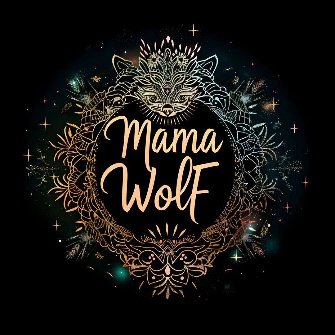 Mama Wolf | Tribal Mandala Logo | Digital Art Download PNG Logo Stock ...