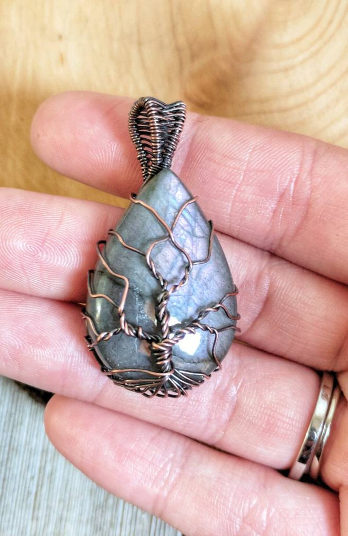 Labradorite Pendant, Tree of Life Pendant, Tree of Life, Wire Wrapped ...