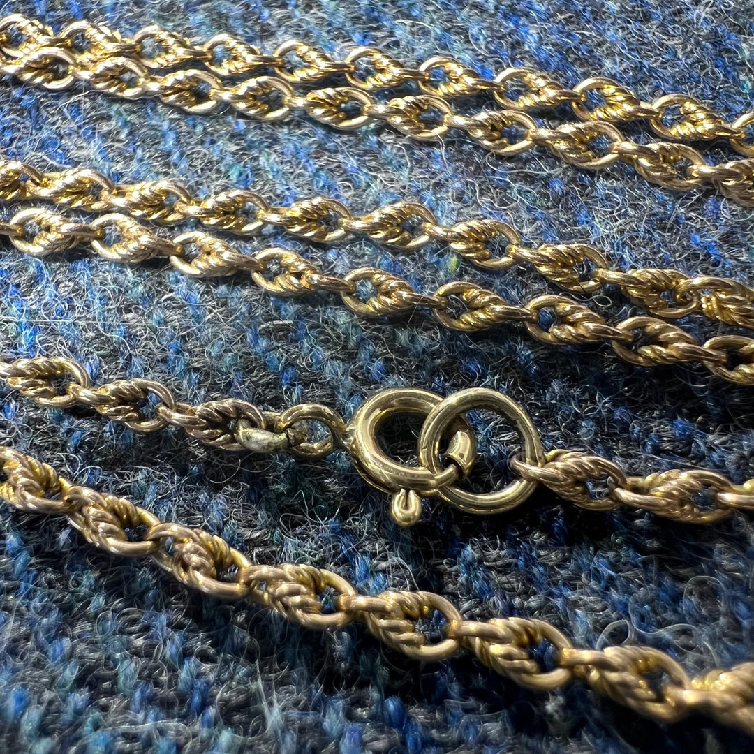Antique 15ct Gold Chain 16.5 Inches - Etsy