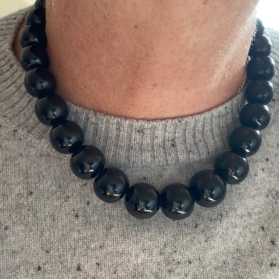Antique Jet Beads Gothic - Etsy