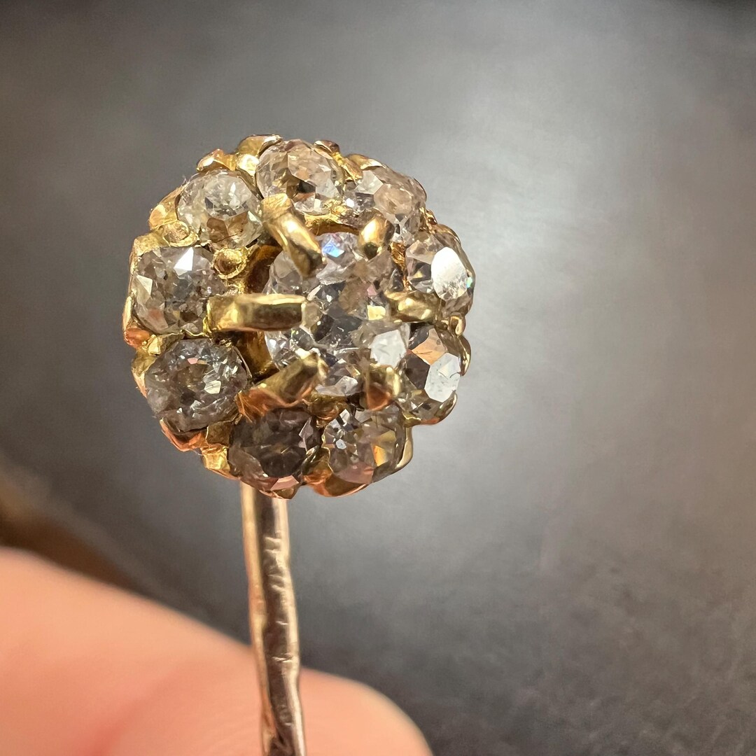 Antique Diamond Tie Pin in Box Approx. 0.33ct - Etsy