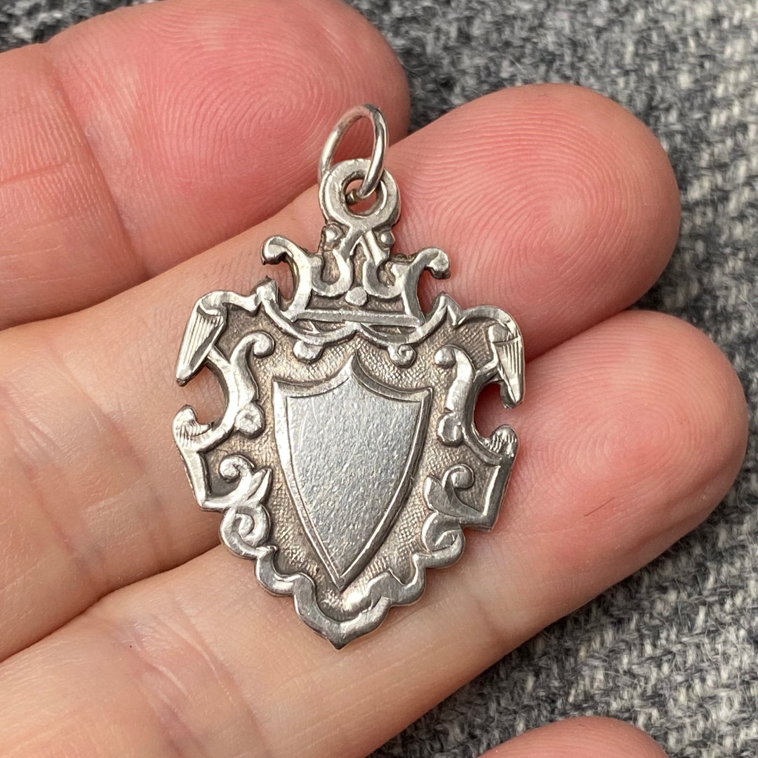 Antique Silver Fob Pendant 1919 - Etsy