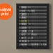 Personalised Airport Destination Board // Holiday Places // Gift for ...