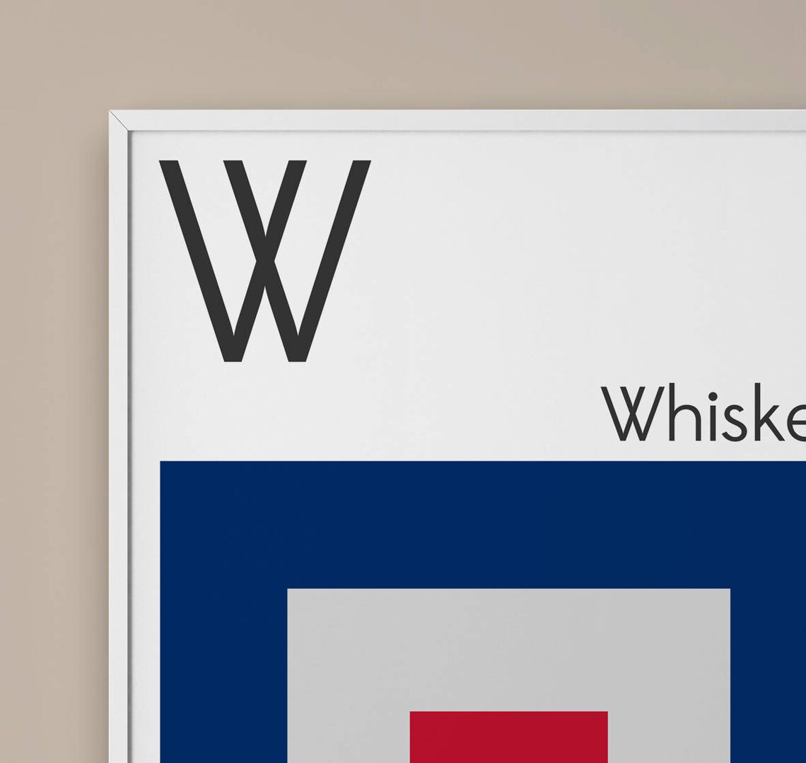 Letter W // International Maritime Signal Flags // Navy Flag - Etsy